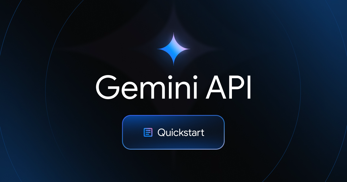 Guia de início rápido da API Gemini | Gemini API | Google AI for Developers